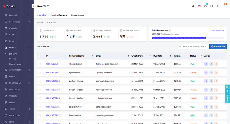 Dosix - Bootstrap & Dashboard Template